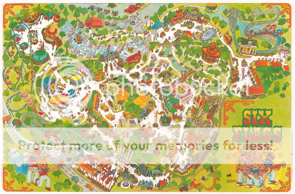 Six Flags Over Georgia Map 1980 - United States Map